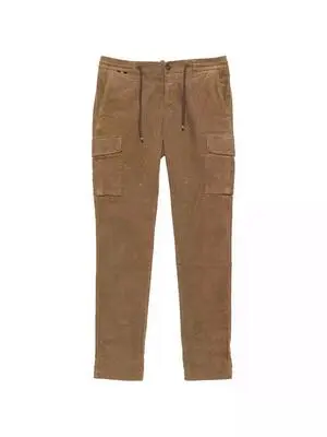 MASON'S Corduroy Drawstring Cargo Trousers - Neutrals