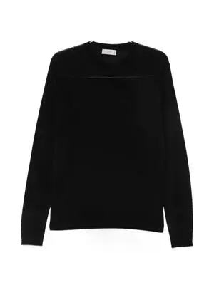 FERRANTE Crew-neck Long-sleeve Sweater - Black