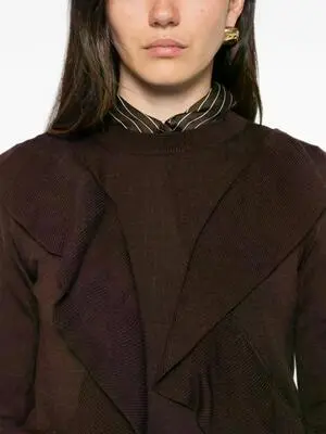 Liviana Conti Ruffled Long-sleeve Sweater
