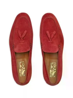 FERRAGAMO Tassel-detail Suede Loafers
