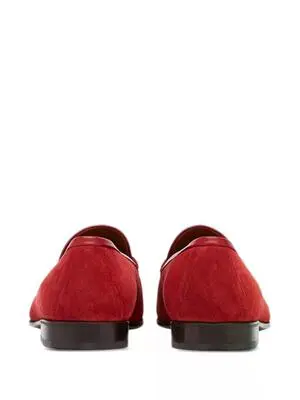 FERRAGAMO Tassel-detail Suede Loafers - Red
