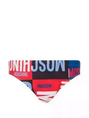 Moschino Logo-print Briefs - Blue