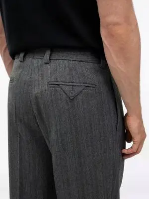Hugo Modern-fit Pants In Herringbone Fabric