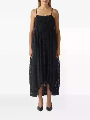 MEIMEIJ Floral-fil-coupé Dress - Black