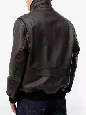 Hugo Shearling-collar Leather Jacket