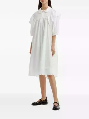 Simone Rocha Faux-pearl Ruffled Midi Dress