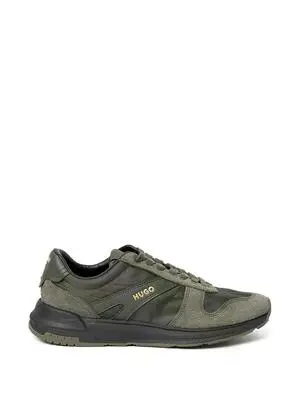 Hugo Logo-print Panelled Sneakers - Green
