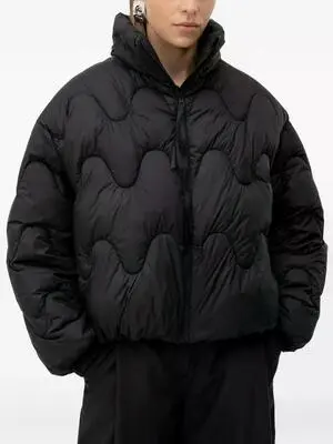 Hugo Relaxed-fit Padded Jacket In Water-repellent Fabric - Black