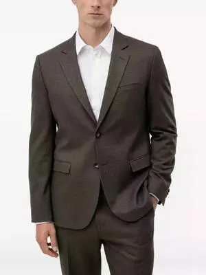 Hugo Notched-lapels Single-breasted Blazer - Brown