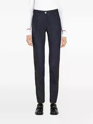 FERRAGAMO Contrast-stitch Five-pocket Jeans - Blue