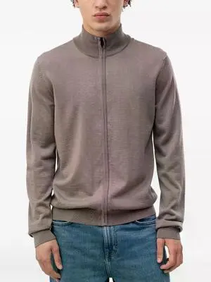Hugo Zip-up Cardigan - Brown