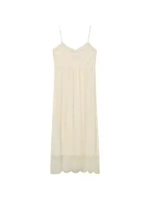 Simone Rocha Lace-trim Slip Midi Dress