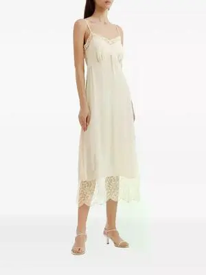 Simone Rocha Lace-trim Slip Midi Dress