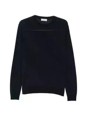 FERRANTE Crew-neck Long-sleeve Sweater - Blue