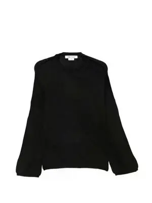 Comme Des Garçons Crew-neck Drop-shoulder Sweater - Black