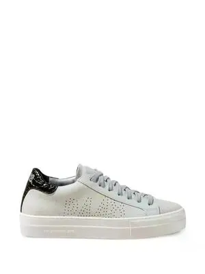 P448 Thea Perforated Leather Sneakers - White