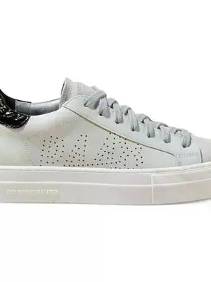 P448 Thea Perforated Leather Sneakers - White