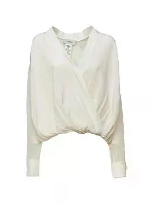 Sportmax Venere Crepe De Chine Silk Blouse - White