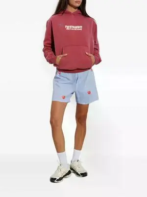 CARNE BOLLENTE Crystal-embellished Graphic Hoodie - Red