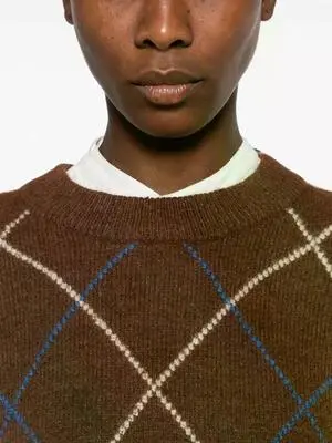 MOISMONT Argyle Knit Sweater Vest