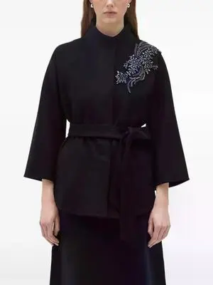 BLUGIRL Bead-embellished Belted Coat