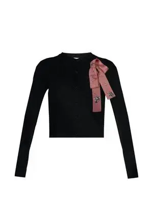 Erdem Bow-embellishment Cardigan - Black