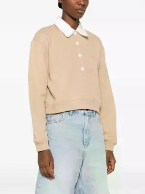 N°21 Lace-collar Embroidered Sweatshirt
