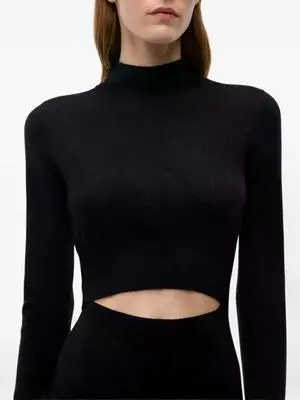 Pinko Long Wool-blend Dress With Cut-out