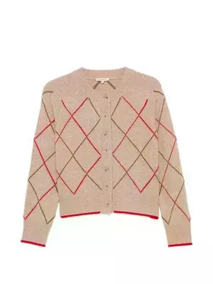 MOISMONT Argyle-knit Cardigan