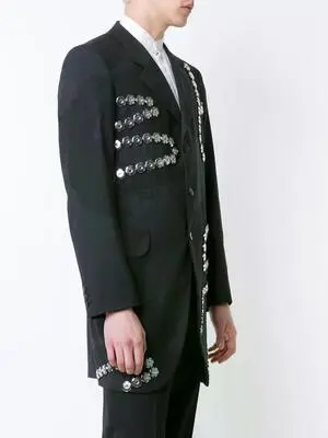 Comme Des Garçons Graffiti' Embellished Coat