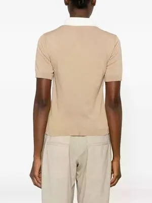 N°21 Contrast-collar Short-sleeve Polo Shirt