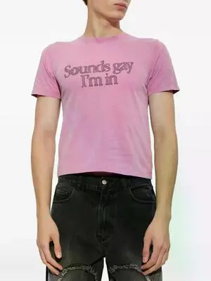 CARNE BOLLENTE Sequin-embellished Short-sleeve T-shirt - Pink