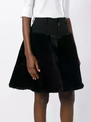 Noir Kei Ninomiya Synthetic Fur Skirt