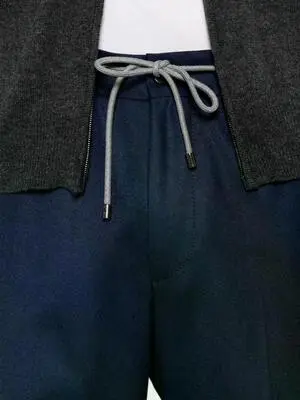 Corneliani Drawstring-waist Pressed-crease Trousers