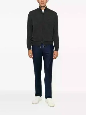 Corneliani Drawstring-waist Pressed-crease Trousers - Blue