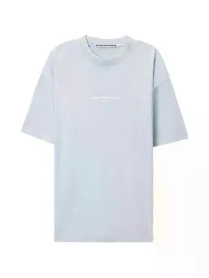 Alexander Wang Logo Print Short Sleeve T-shirt - Blue