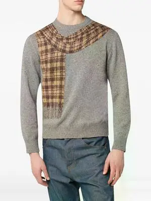 Moschino Inlaid Wool-and-silk Blend Pullover