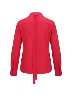 Valentino Garavani Scarf-detail Concealed-fastening Shirt - Red