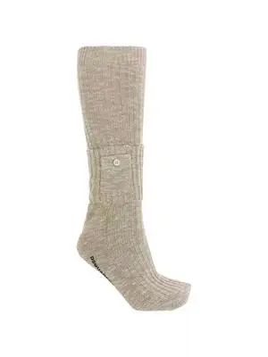 Dsquared2 Military Chic Button-pocket Ribbed-knit Socks - Grey