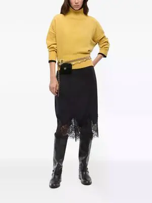 Pinko Wool And Cashmere Turtleneck Sweater - Yellow