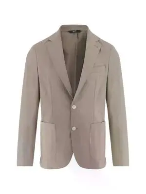 BOSS Notch-lapels Single-breasted Blazer - Brown