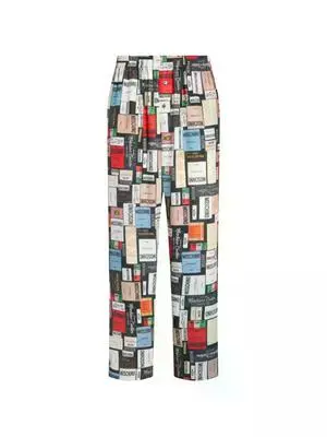 Moschino Printed Silk Pants - Neutrals