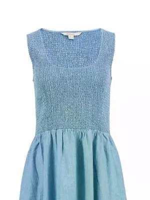 Barbour Josie Shirred Sleeveless Midi Dress