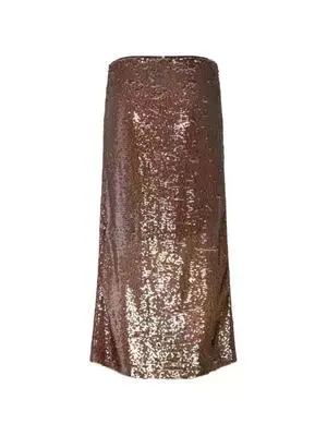 GAELLE PARIS Sequin-embellished Midi Skirt
