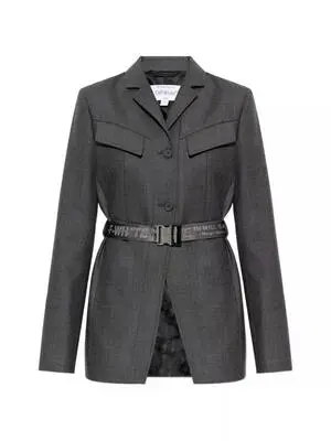 Off-White Belted Wool Blazer