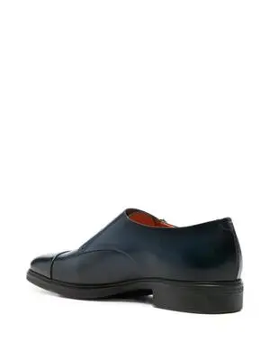 Santoni Double Buckle-strap Leather Monk Shoes