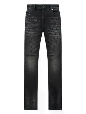 RtA Bryant Embroidered Skinny Jeans - Black