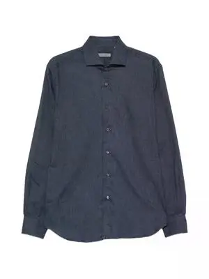 Corneliani Spread-collar Button-down Shirt - Blue