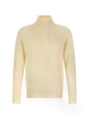 MA'RY'YA High-neck Side-slit Sweater - Neutrals