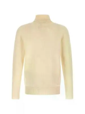 MA'RY'YA High-neck Side-slit Sweater